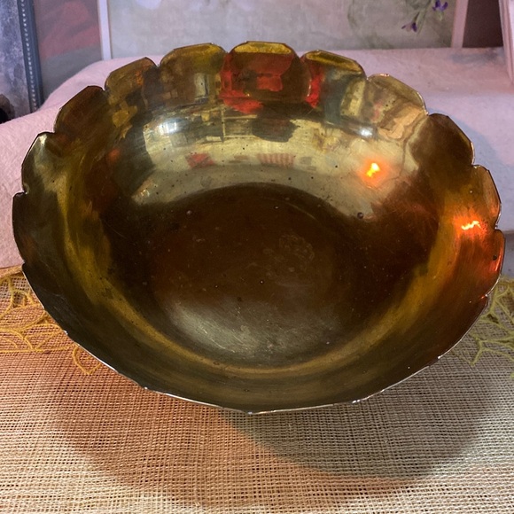 Kitchen | Vintage Brass Bowl With Pedestal | Poshmark